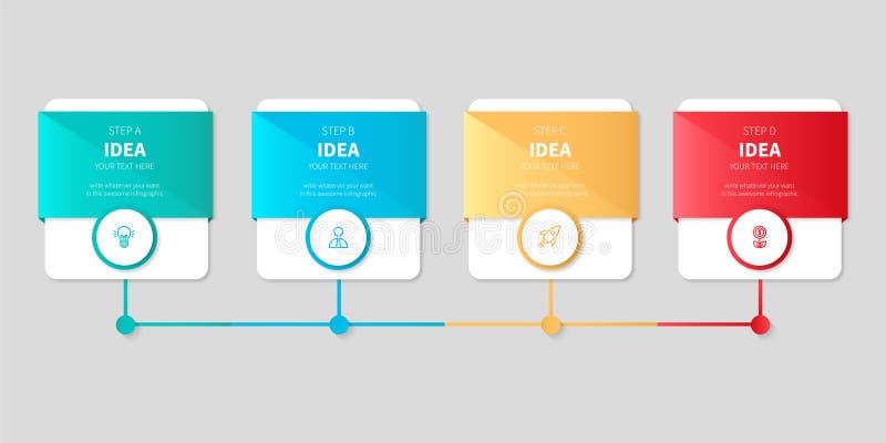 Clean Infographic Steps Banner Vector Design Stock Vector ...