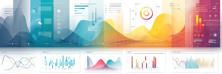 Clean Interface Dashboard Features Futuristic Charts with Soft Blur ...