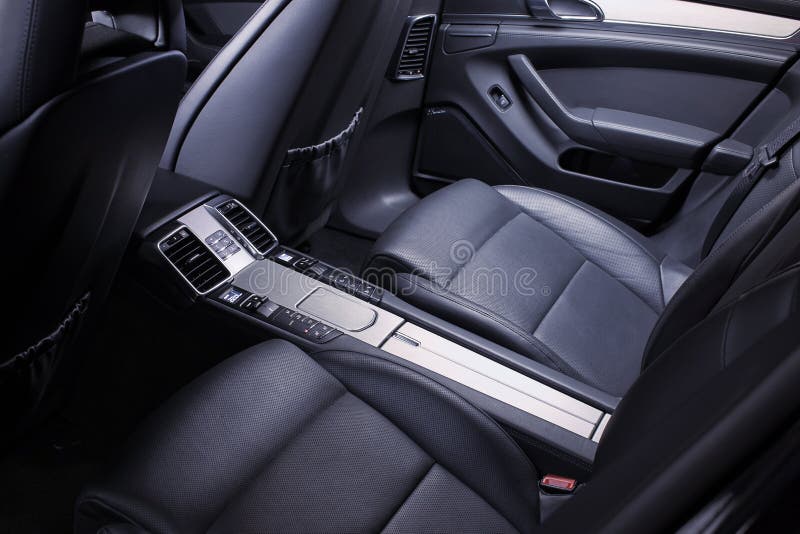 Clean Interior Porsche Panamera with Leather Seats Editorial Stock ...