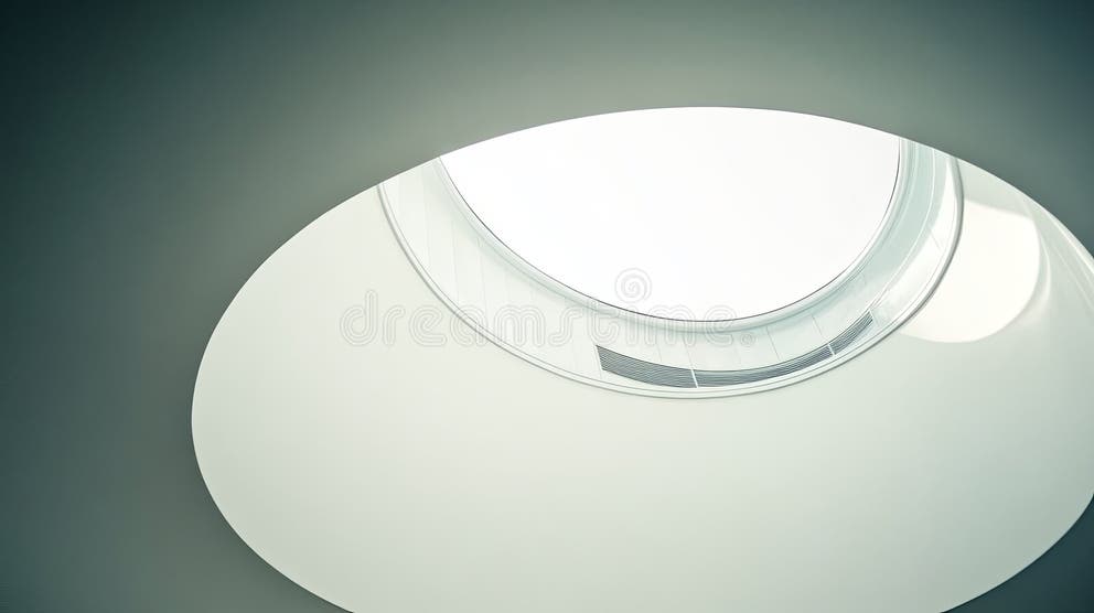 Clean Interior with Visible Round Ceiling Vent. Stock Illustration ...