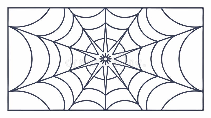 Intricate Spider Web Pattern in Minimalist Geometric Style, Vector ...