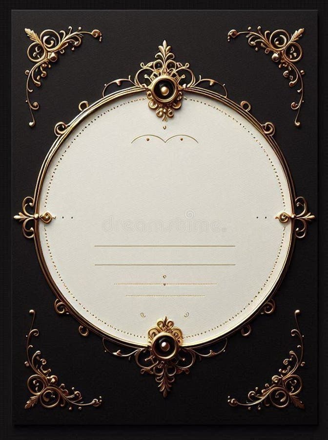 Clean Invitation Template Design with Frame. Oil, Impasto. Watercolour ...