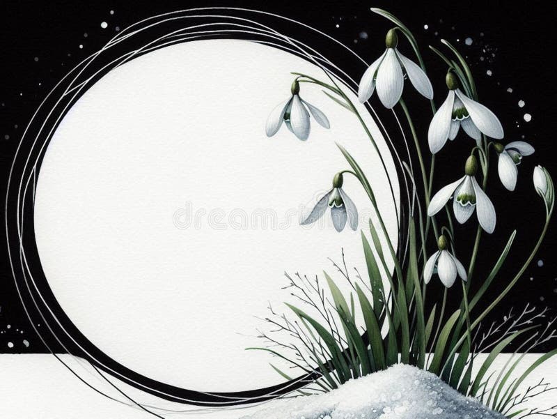 Clean Invitation Template Design with Frame. Oil, Impasto. Watercolour ...