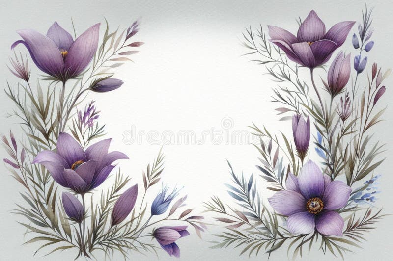 Clean Invitation Template Design with Frame. Oil, Impasto. Watercolour ...