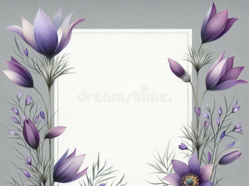 Clean Invitation Template Design with Frame. Oil, Impasto. Watercolour ...