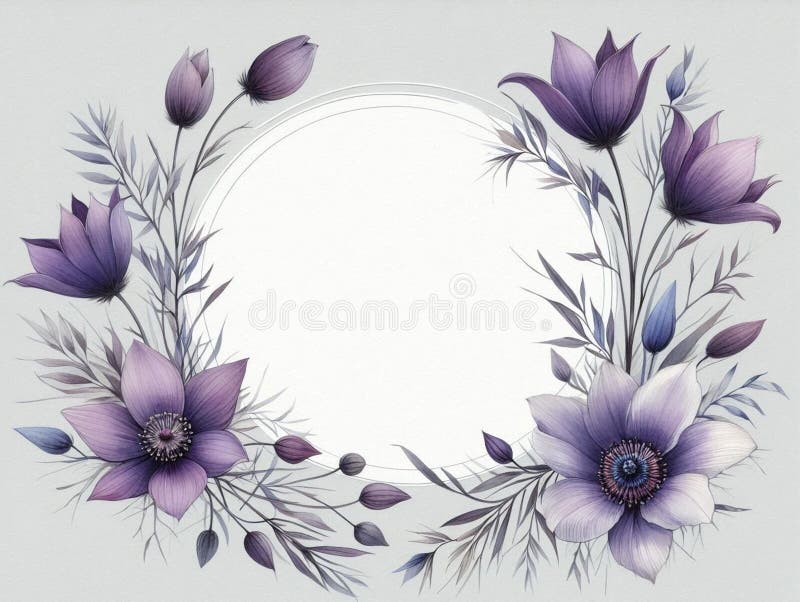 Clean Invitation Template Design with Frame. Oil, Impasto. Watercolour ...