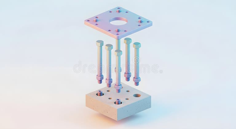Clean Isometric 3D Render Illustrating an Exploded View of Modern ...