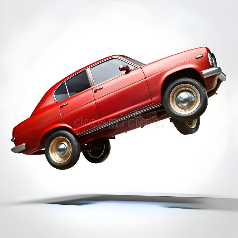 Clean Jumping Car Photo White Background Stock Illustration ...