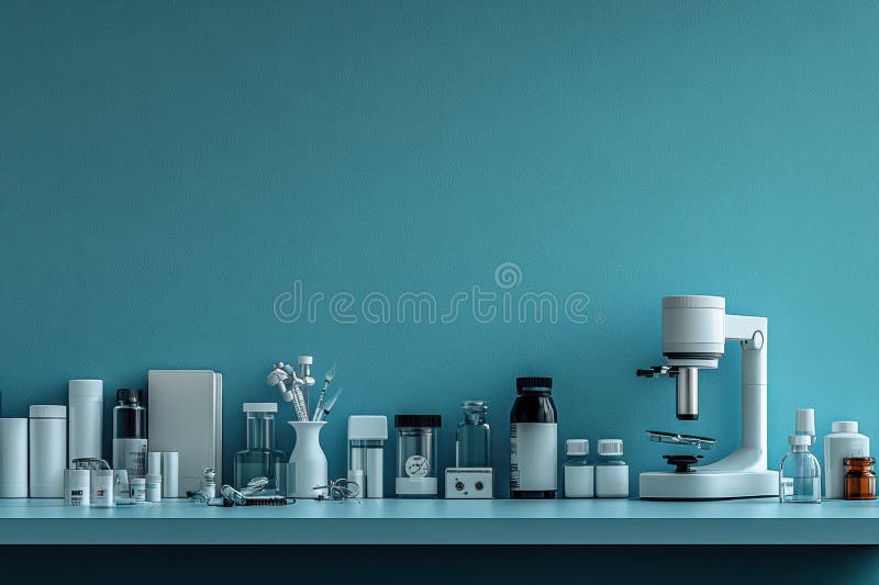 A Clean Laboratory Countertop Displaying Various Scientific Tools and ...
