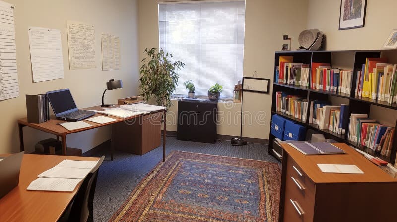 A Clean Language Study Area with Flashcards, Textbooks, and Audio Stock ...