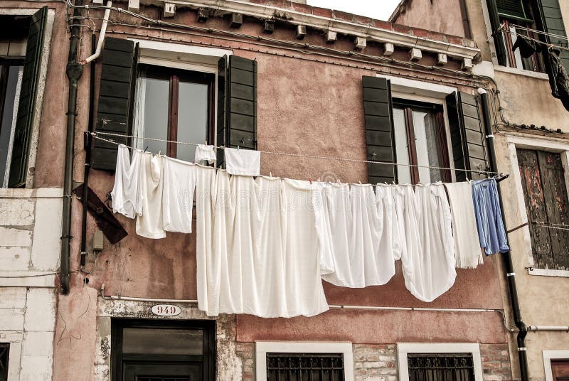 Clean Laundry Hangs To Dry Window Stock Photos - Free & Royalty-Free ...
