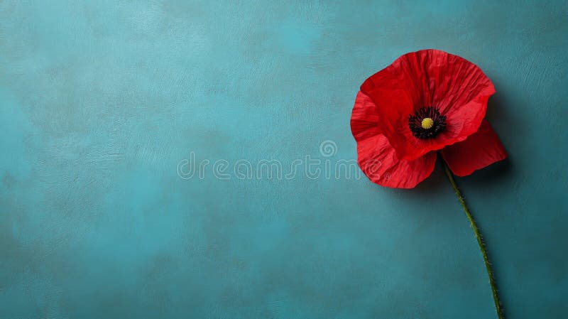 Clean Layout with Ample Room for Armistice Day Copy beside a Poppy ...