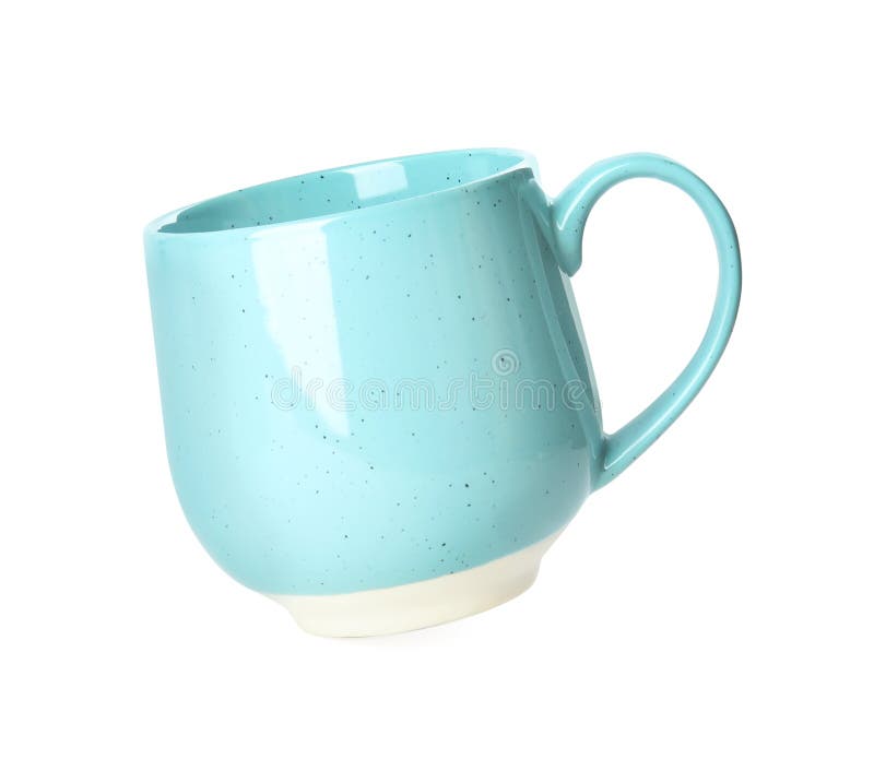 Clean Light Blue Cup Isolated Stock Image - Image of empty, cooking ...