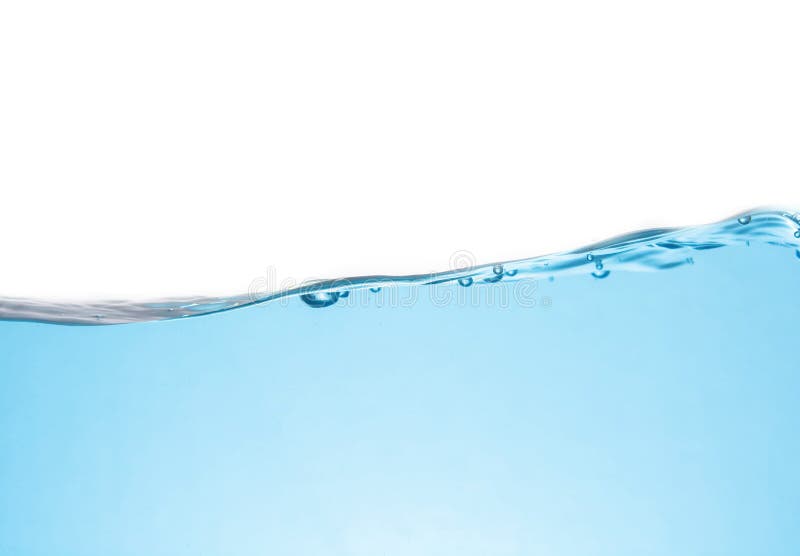 Clean Light Blue Water Wave Isolated on White Background Stock Photo ...