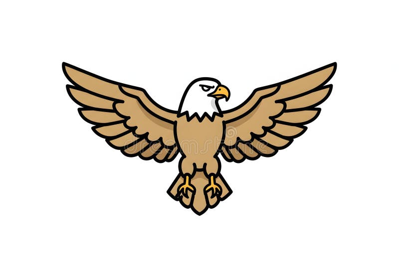 Minimalistic Eagle Doodle stock illustration. Illustration of ...