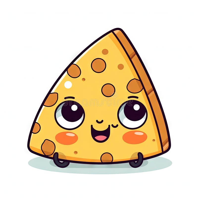 Clean Lines Cheese Triangle Clipart for Food Packaging Design. Stock ...