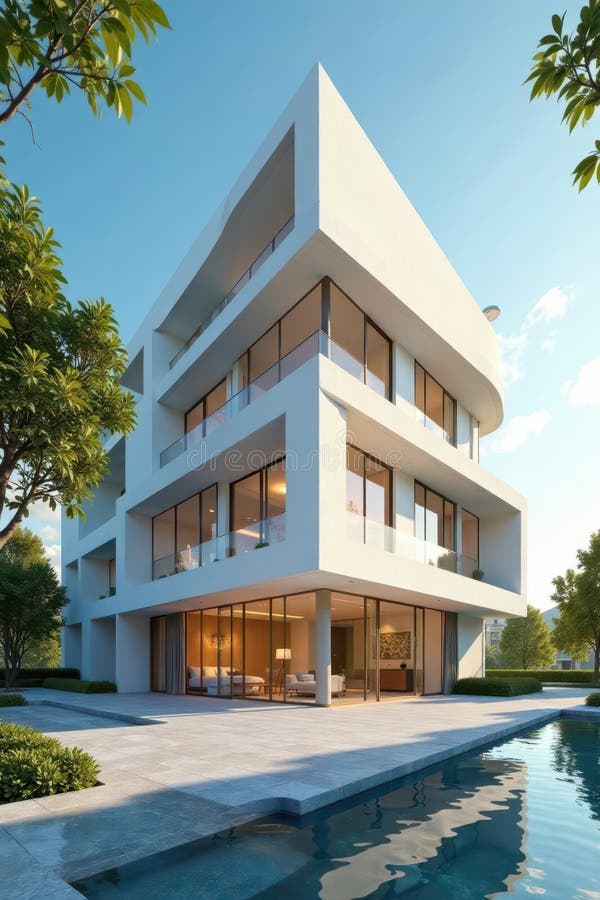 Clean Lines and Innovative Architectural Details of a Building, View ...