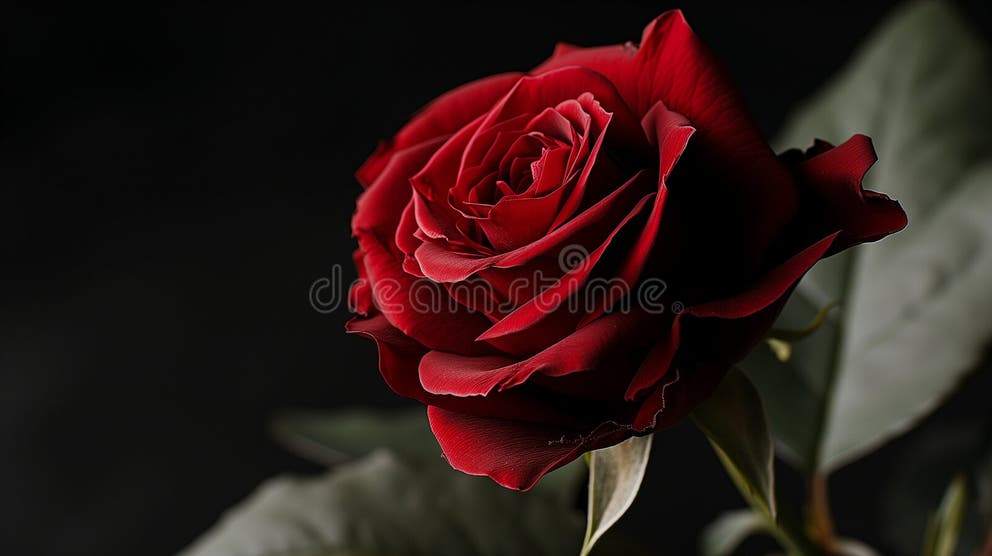 Minimalistic Elegance of a Single Red Rose Stock Photo - Image of ...