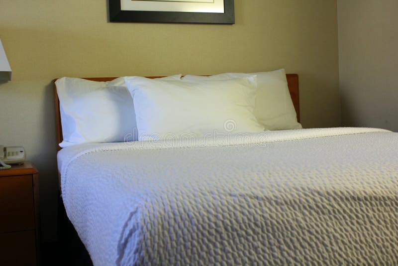 Clean made bed stock photo. Image of clean, comfortable - 55118800