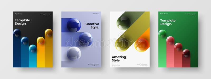 Clean Magazine Cover Vector Design Concept Collection Stock Vector ...