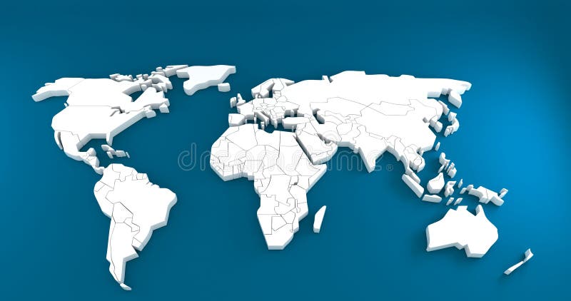 Clean map world. stock illustration. Illustration of cartography - 92705292