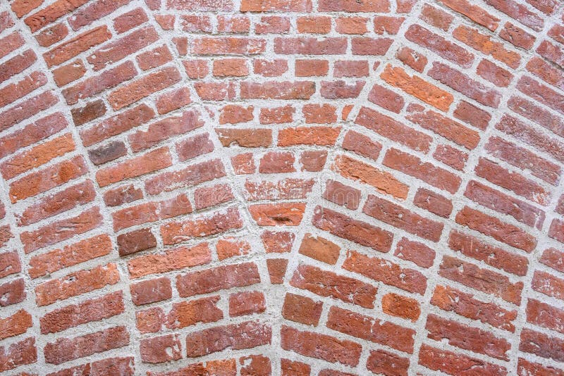 Clean Masonry Work in an Old Brick Wall, As a Patterned and Weathered ...