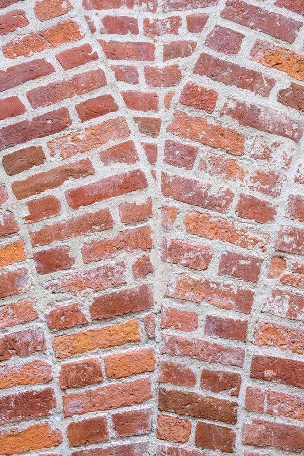 Clean Masonry Work in an Old Brick Wall, As a Patterned and Weathered ...