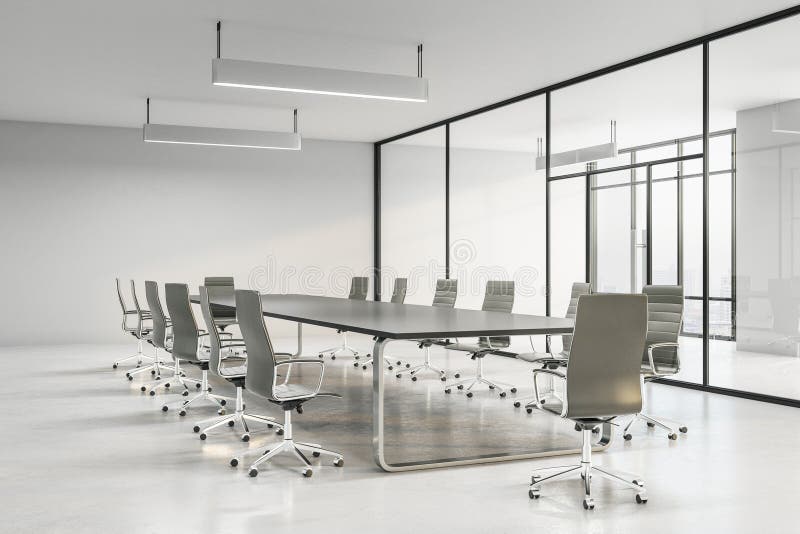 Clean Meeting Room Interior Stock Illustration - Illustration of modern ...