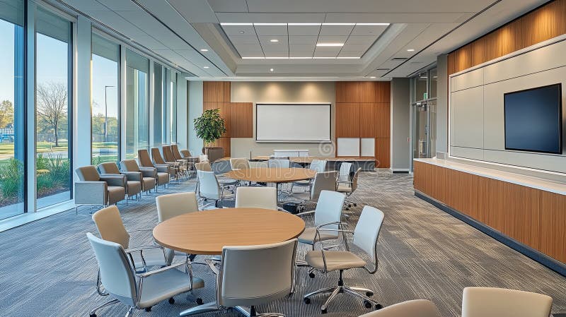 A Clean Meeting Space with Participants Engaging in Leadership Skill ...