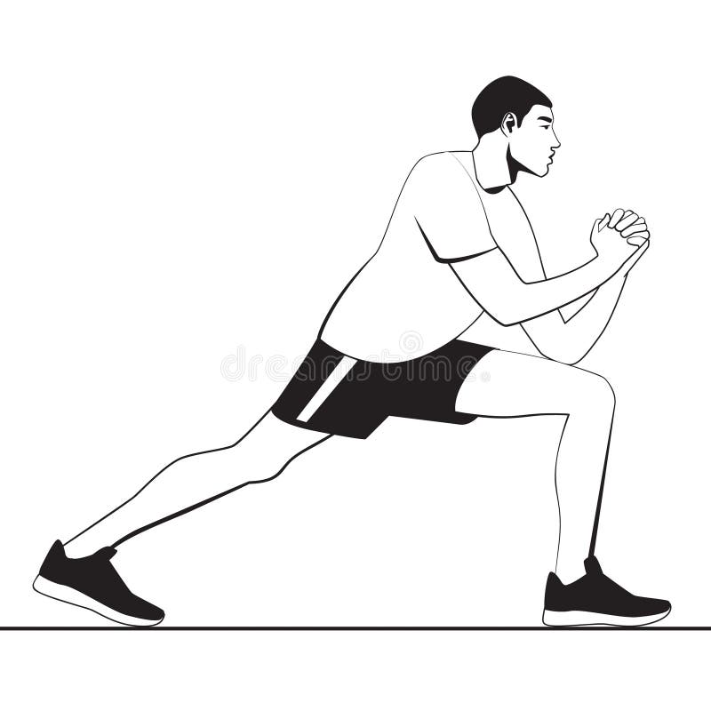 Stretching Black And White Clipart Stretching Black And White Stock