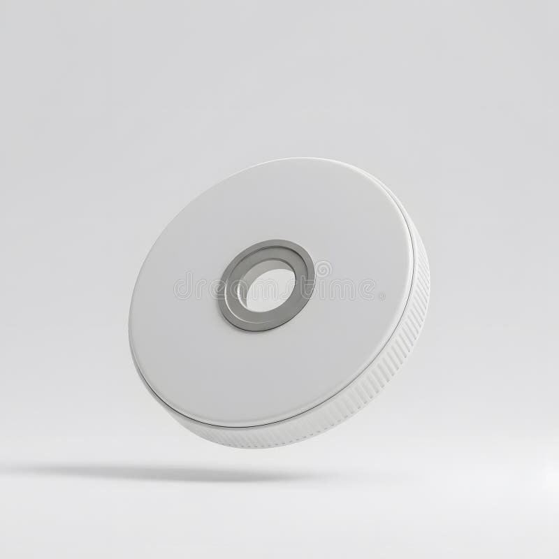 White Circular Disc with Central Hole: a Minimalist Product Mockup ...