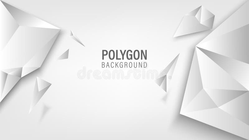 A Clean Minimal White Polygonal Background Featuring Abstract Geometric ...