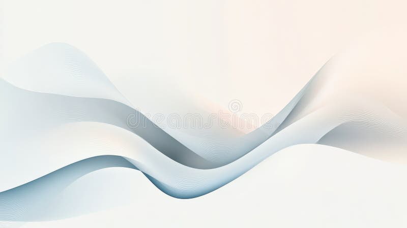 A Clean, Minimalist Abstract Banner with Soft Gradient Waves in Silver ...