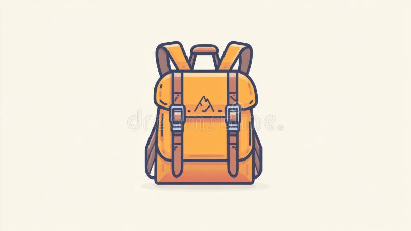 This Clean, Minimalist Backpack Icon Represents a Passion for Adventure ...