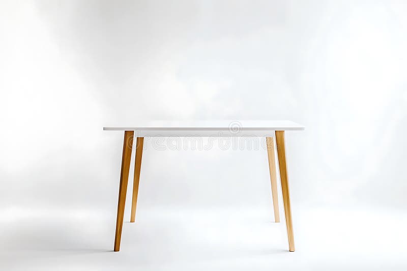 Modern White Table with Wooden Legs - Minimalist Home Furniture Design ...