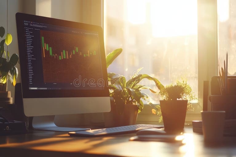 Clean Minimalist Desk Setup Featuring Innovative Hovering Project ...