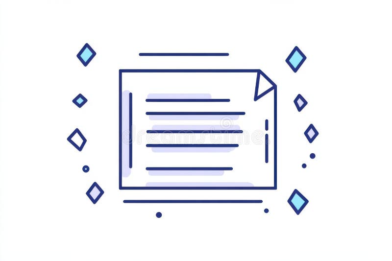 Clean and Minimalist Document Icon: Flat Design, Simple and Modern ...