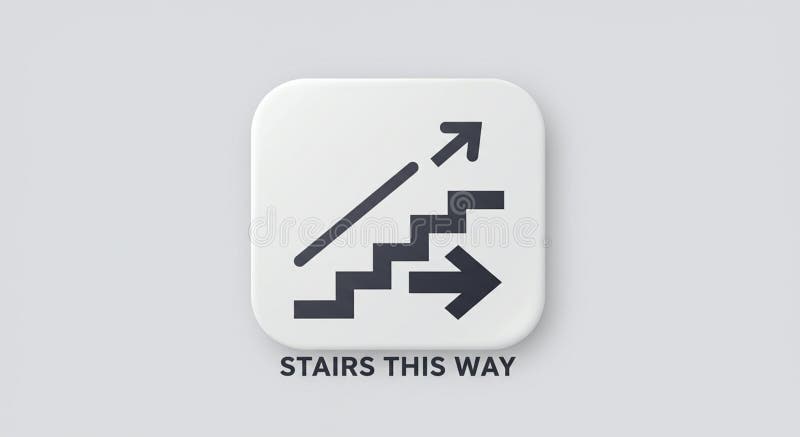 Stairs this Way Icon stock illustration. Illustration of guidance ...