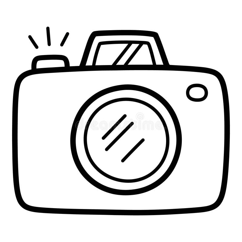 Simple Camera Icon Illustration Stock Illustration - Illustration of ...