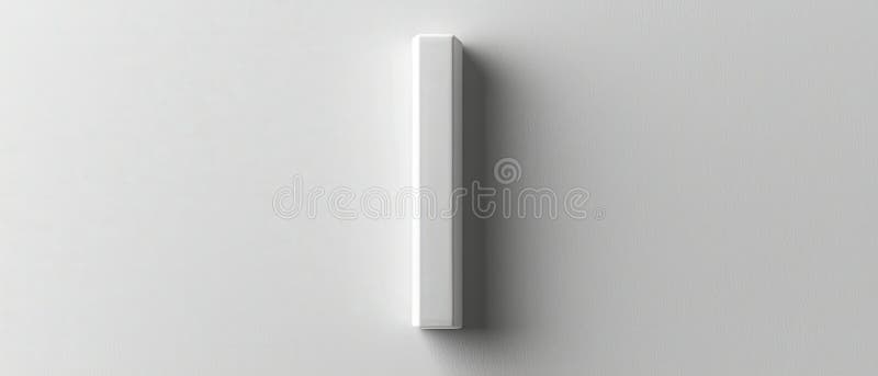 Minimalist White Rectangular Object on White Background Stock ...