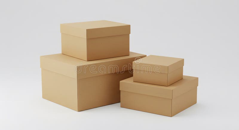 Stacked Cardboard Boxes: Simple Shipping and Storage Solution Stock ...