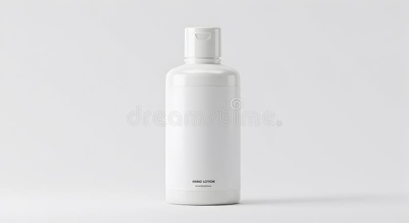 Clean Minimalist Hand Lotion Bottle Mockup on White Background Display ...