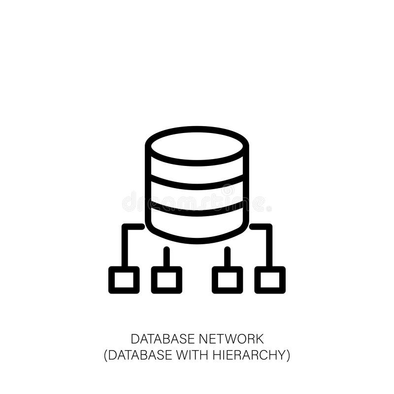 Database Network Icon with Hierarchy Stock Vector - Illustration of icon, concept: 416972967