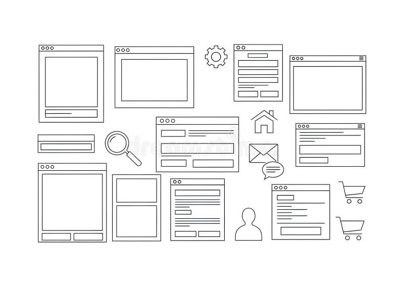 Website Icons Collection Stock Illustrations – 191,255 Website Icons ...