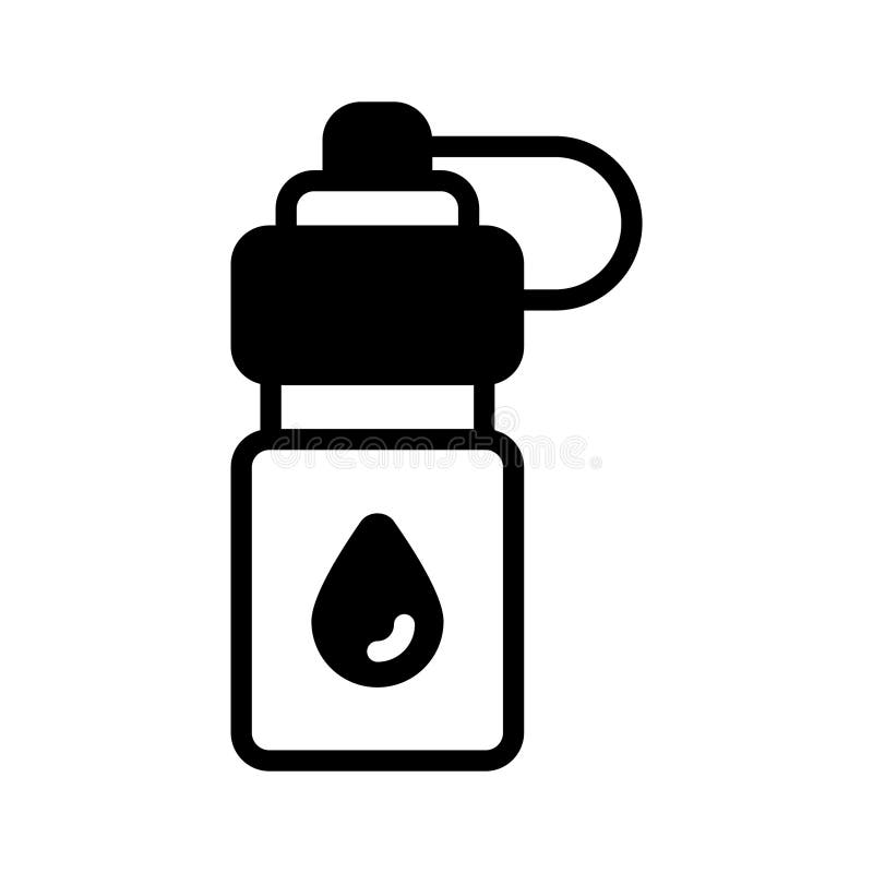 A Clean, Minimalist Line Drawing of a Water Bottle. Stock Illustration ...