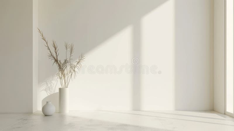 Clean and Minimalist Mockup Setup with a Neutral White Backdrop. Stock ...