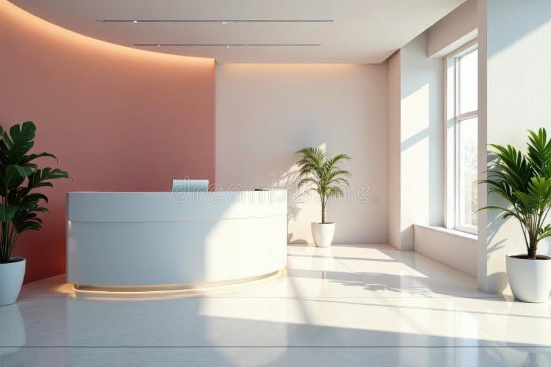 Clean, Minimalist Reception Area; Visitor Assistance, Assistance ...