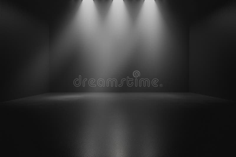 A Clean and Minimalist Stage Setup with Dramatic Overhead Lighting ...