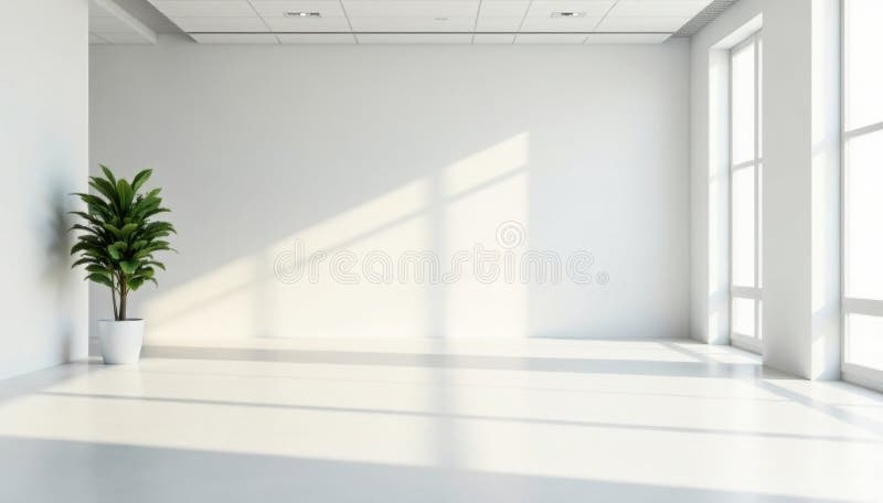 Clean, Minimalist White Interior Perfect Virtual Meeting Backdrop ...