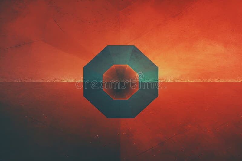 Clean and Minimalistic Background with a Centered Hexagon, Representing ...